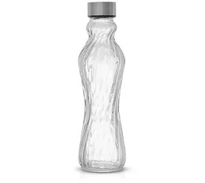 JOYJOLT Spring Glass Fluted Water Bottles Set O 6