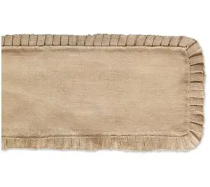 DESIGN IMPORTS Ruffle Trim Jute Table Runner 14 X 108 - One-color
