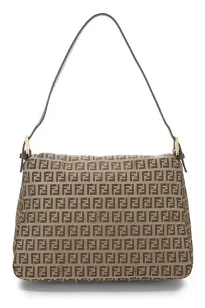 Fendi Zucchino Canvas Mama Shoulder Bag - Brown