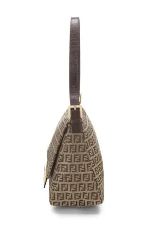 Fendi Zucchino Canvas Mama Shoulder Bag - Brown