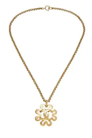 Chanel Plated 'cc' Necklace - Black