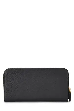 Prada Saffiano Bow Zip Around Wallet