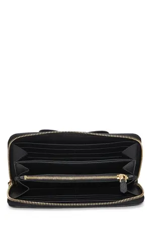 Prada Saffiano Bow Zip Around Wallet