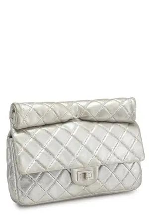 Chanel Metallic Quilted Reissue Roll Clutch