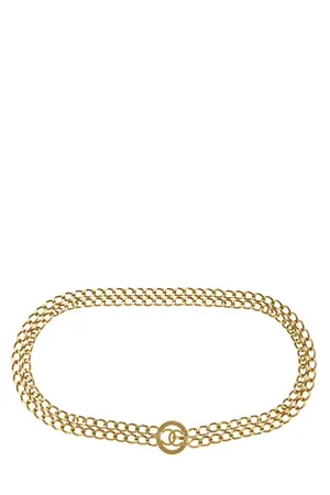 Chanel Cc Circle Chain Belt - Gold