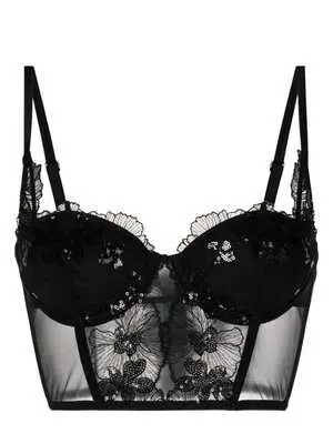 FLEUR DU MAL Sequin Bustier Top