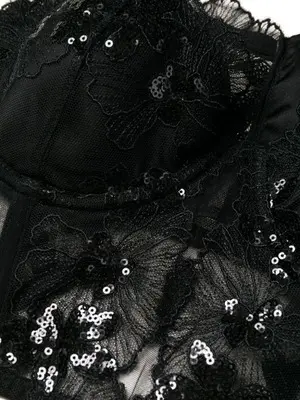 FLEUR DU MAL Sequin Bustier Top