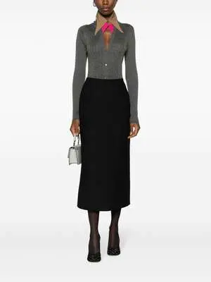 Valentino Garavani Rear-slit Midi Skirt
