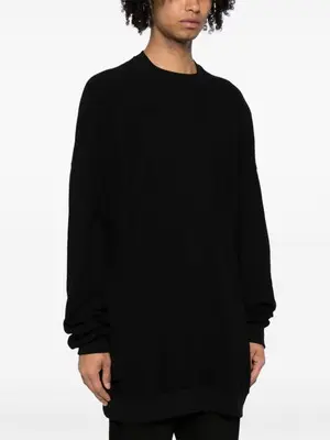 Rick Owens Crew-neck Cotton Sweatshirt - Black