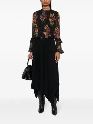 TWINSET Polka Dot Floral Blouse