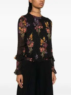 TWINSET Polka Dot Floral Blouse