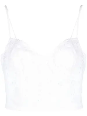 RALPH LAUREN Polo Ralph Lauren Broderie-Anglaise Linen Crop Top