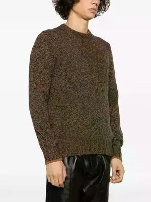 BARBA NAPOLI Speckle-knit Virgin Wool Jumper