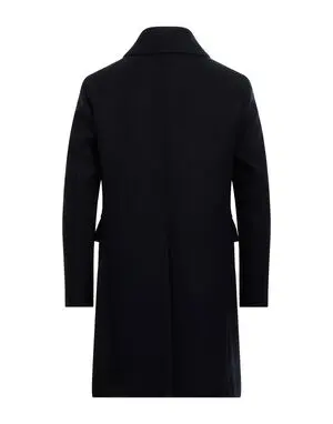 Dsquared2 Double-breasted Virgin Wool Blend Coat - Blue