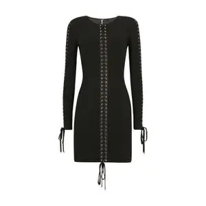 Dolce & Gabbana Short Cady Dress Black