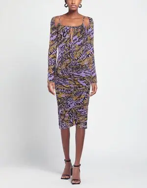 Versace Midi Bodycon Dress - Purple