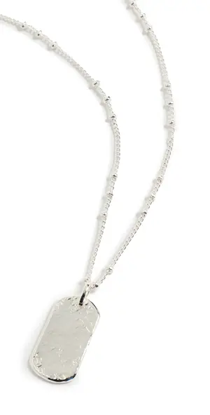 Gorjana Griffin Dog Tag Pendant Necklace - Silver