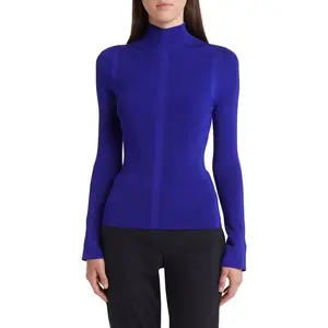 BOSS Frescia Funnel Neck Knit Top - Lapis