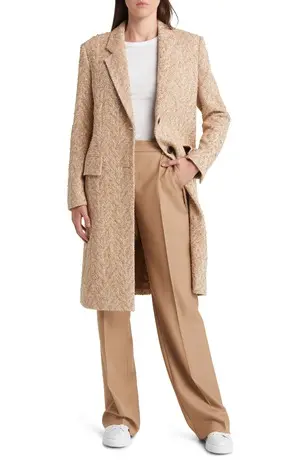 BOSS Catara Longline Tweed Jacket