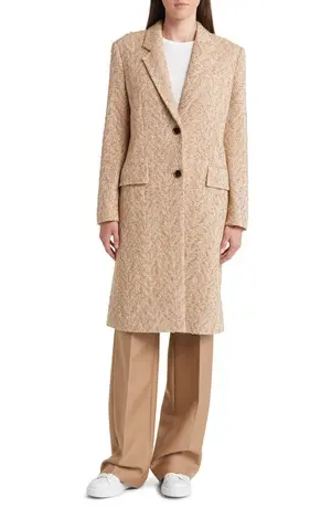 BOSS Catara Longline Tweed Jacket