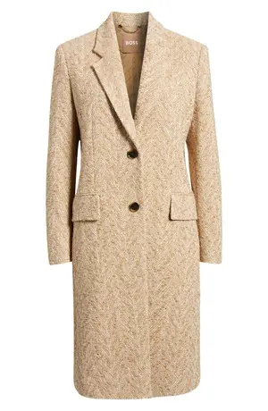 BOSS Catara Longline Tweed Jacket