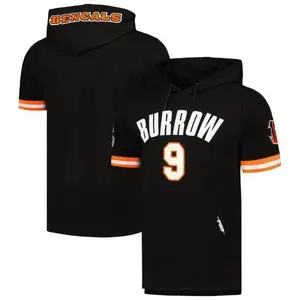 PRO STANDARD Joe Burrow Cincinnati Bengals Player Name & Number Hoodie T-shirt - Black