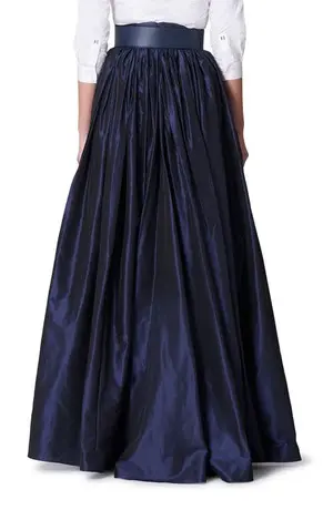 Carolina Herrera High Waist Silk Ball Skirt - Midnight