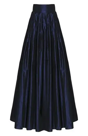 Carolina Herrera High Waist Silk Ball Skirt - Midnight