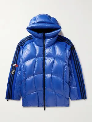 Moncler X Adidas Originals Beiser Hooded Down Jacket - Blue