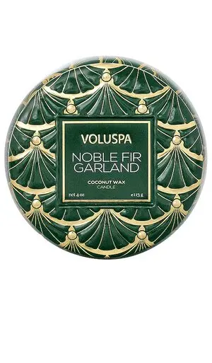 Voluspa Garland Mini Tin Candle In Green