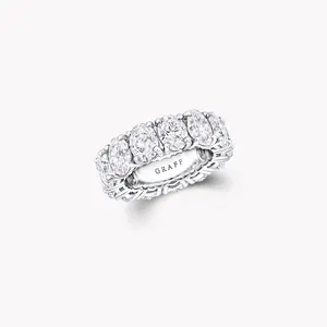 Graff Claw Set Oval Diamond Eternity Ring - Platinum