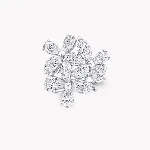 Graff Triple Classic Butterfly Diamond Ring - White Gold
