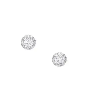 Graff Icon Round Diamond Stud Earrings - White Gold