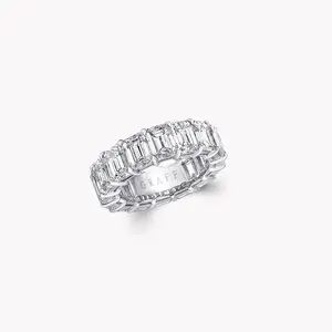 Graff Emerald Cut Diamond Eternity Ring - Platinum