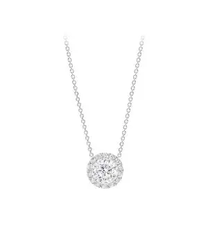Graff Icon Round Diamond Pendant - White Gold