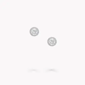 Graff Constellation Round Diamond Stud Earrings - White Gold