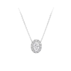 Graff Icon Oval Diamond Pendant - White Gold