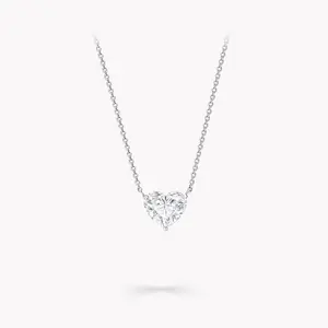 Graff Heart Shape Diamond Pendant - Platinum And White Gold