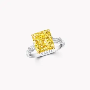 Graff Promise Emerald Cut Engagement Ring - Platinum And Yellow Gold