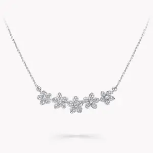 Graff Wild Flower Diamond Line Pendant - White Gold