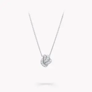Graff Tilda’s Bow Pavé Diamond Pendant - White Gold