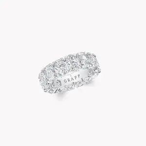 Graff Claw Set Oval Diamond Eternity Ring - Platinum
