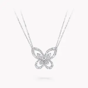 Graff Butterfly Silhouette Diamond Pendant - White Gold
