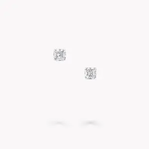 Graff Classic Emerald Cut Diamond Stud Earrings - Platinum And White Gold