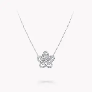 Graff Wild Flower Diamond Pendant Necklace - White Gold
