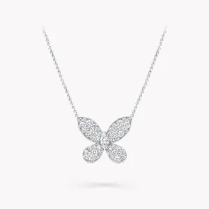 Graff Pavé Butterfly Diamond Pendant - White Gold