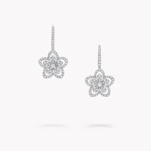 Graff Wild Flower Diamond Earrings - White Gold