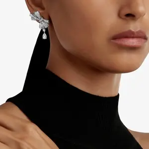 Graff Tilda's Bow Diamond Drop Earrings - White Gold