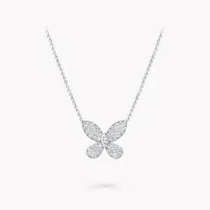 Graff Pavé Butterfly Small Diamond Pendant - White Gold