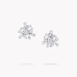Graff Triple Classic Butterfly Diamond Earrings - White Gold